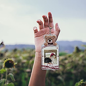 2 Pieces Photocard Holder Keychain, Cute Kpop Photocard Holder, Picture Keychains, Keychain ID Card Holder, ID Student Card, Protective Photo Sleeves Pendant Keychain