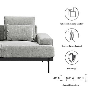 Modway Proximity Love Seats, Light Gray