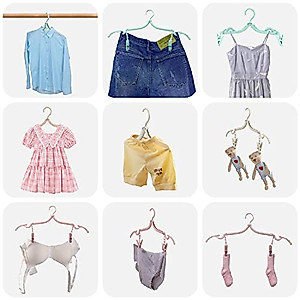 12 Pcs Folding Clothes Hangers, Portable Travel Clothes Hangers with Clips Plastic Non-Slip Pants Skirts Underwear Clothes Hangers Drying Rack for Home Outdoor Travel (12PCS)