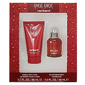 Cacharel Amor Amor Gift Set for Women, Eau de Toilette Spray Perfume + Body Lotion