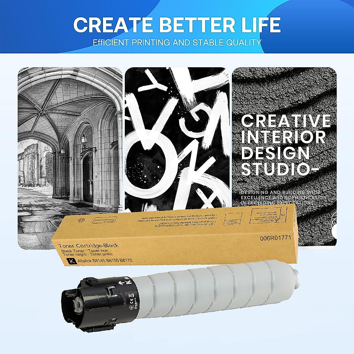 Altalink B8145 B8155 B8170 Black Toner Cartridge Replacement for Xerox Altalink B8170 B8155 B8145 Printers 006R01771 (1-Pack)