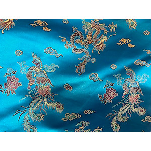 Sedona Designz, Inc. Chinese Dragon Brocade Fabric Sold by The Yard, 45 Inches