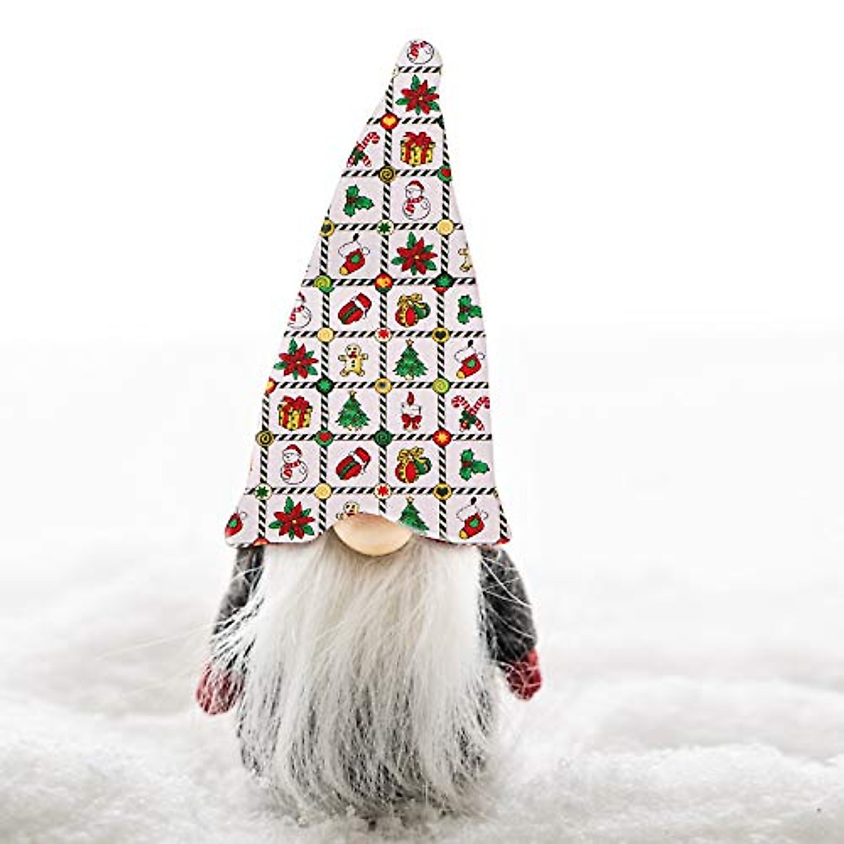 PHEZEN 10 Pieces Christmas Cotton Fabric Bundles, Sewing Square Fabric Scraps Quilting Fabric Squares Assorted Christmas Patterns Cotton Patchwork for DIY Craft Christmas Party Supplies, 25 x 25 cm