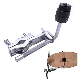 Jiayouy Drum Set Mounting Clamp Chrome Cymbal Boom Arm with Clamp Holder Bracket Percussion Instrument Accessories Silver