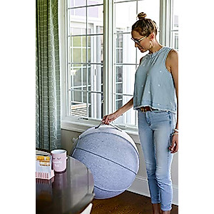 Vivora Luno - Sitting Ball Chair for Office and Home, Lightweight Self-Standing Ergonomic Posture Activating Exercise Ball Solution with Handle & Cover, Classroom & Yoga, Standard