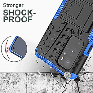 Yiakeng OnePlus 9 Pro Case, 1+9 Pro Cases, Shockproof Silicone Protective with Kickstand Hard Phone Cover for OnePlus 9 Pro (Blue)