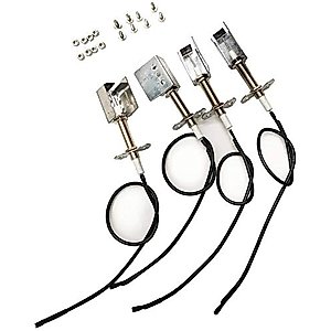 BBQ Future Ceramic Electrode, Gas-Catcher Ignition Chamber Kit for Bakers & Chefs Gas Grill Models, Replacement Parts for Chef BIG-8116; GR2039201-BC-00, 4-Pcs