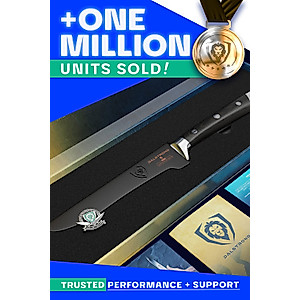 Dalstrong Boning Knife - 6 inch - Gladiator Series Elite - Forged German High-Carbon Steel Kitchen Knife - Razor Sharp - Black G10 Handle - w/Sheath - NSF Certified