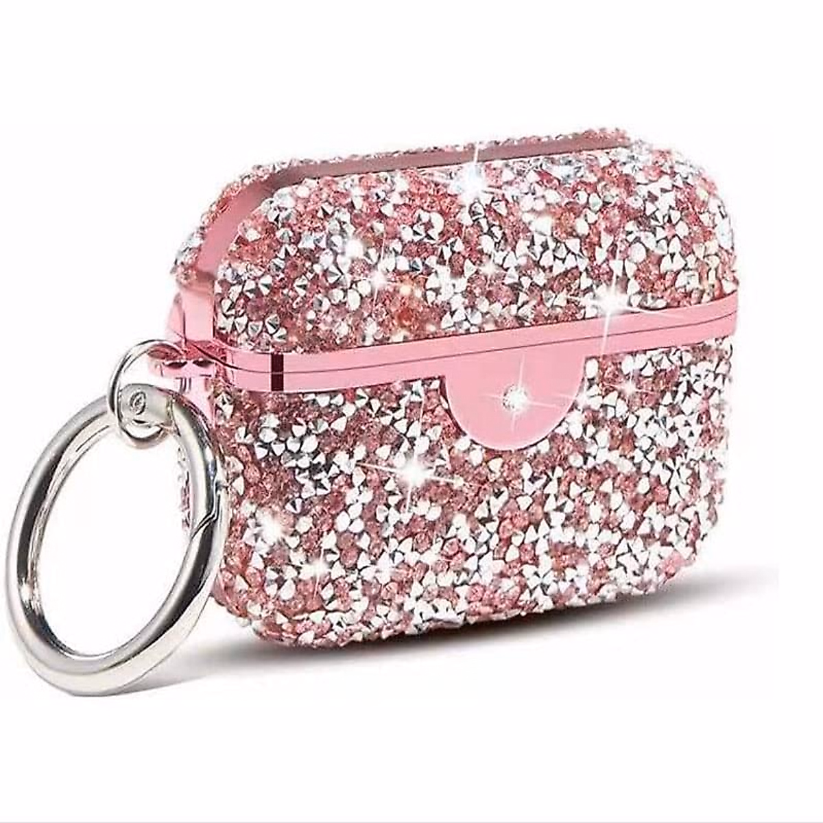 GJCC Glitting Design for AirPods 3 Cases Luxury Glitter Crystals Stylish Design Cover for AirPods3 Charging Case Headphone Case with Keychain Bluetooth Flash Drill pc Electroplating