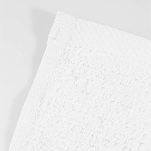 12pcs Fingertip Hand Towels, Affordable 100% Cotton Washcloths (11x18) (White, Hemmed)