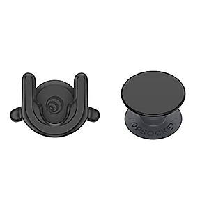 PopSockets: PopGrip Basic Black - Expanding Stand and Grip + PopMount 2 Multisurface Mount for PopSockets Grips - Black Multipack Bundle