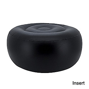 SARO LIFESTYLE Outdoor Collection Simply Solid Ottoman/PU906.R, 21" x 9", Red