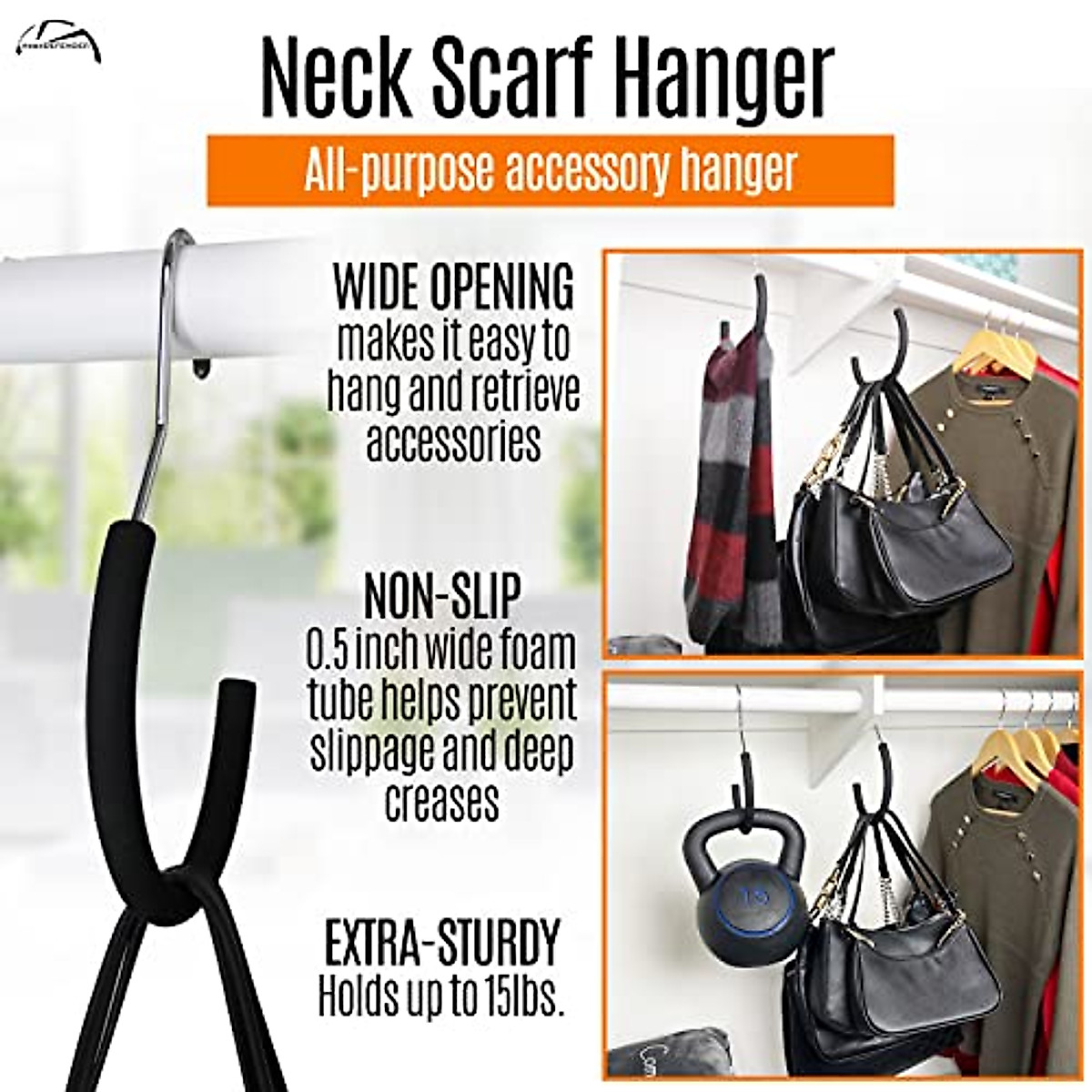 Wooden Hangers 20 Pack- Extras Included- 5 Shoulder Shapers - 2 Bag or Scarf Hangers- 3 Hanger Options in 1 Box- Non-Slip Pants Bar, Rotating Hook, Rounded Notches- Great Suit Hangers- 27 Total Pieces