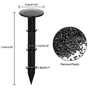 KINGLAKE 30 Pcs 4.3 inch Sturdy Plastic Stakes Anchors Rustproof for Holding Down Landscape Fabric Lawn Edging,Tents,Game Nets and Rain Tarps Black