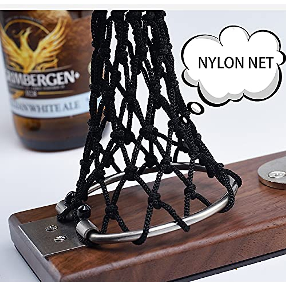 Wall-mounted magnetic bottle opener, wooden, Bottle cap catcher，Ideal Gift for Men and Beer Lovers