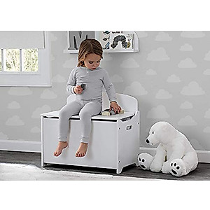 Delta Children MySize Deluxe Toy Box - Greenguard Gold Certified, Bianca White