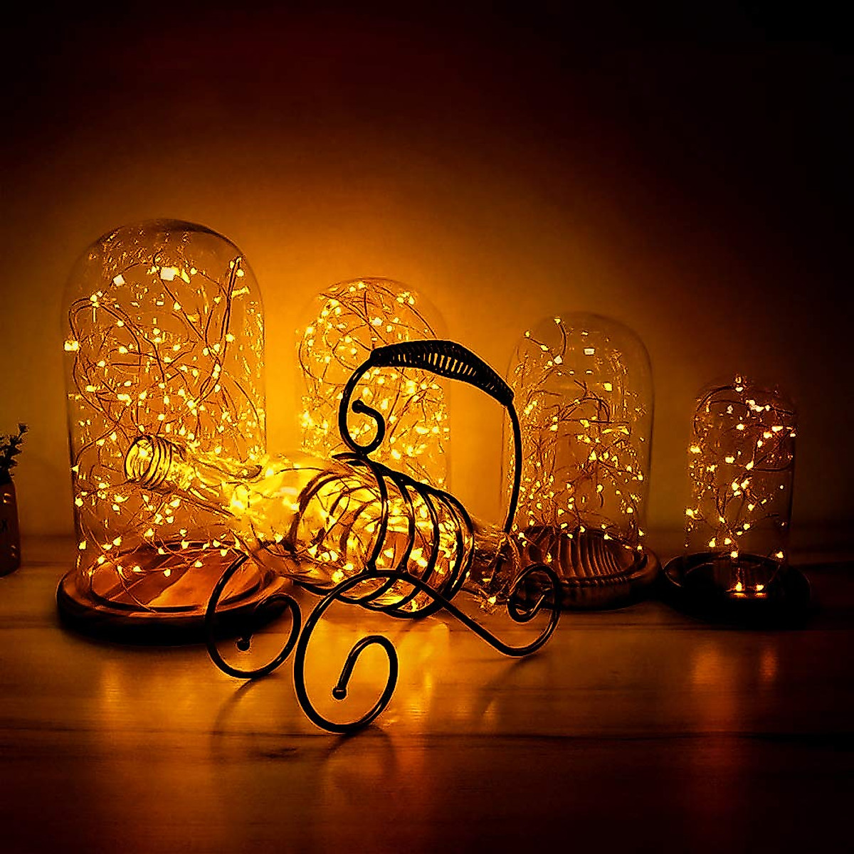 XINKAITE Waterproof LED Fairy String Lights Starry,Battery Operated String Lights no Timer for Indoor&Outdoor Decoration Wedding Christmas Holiday. (Warm White, 10Ft/2pc)