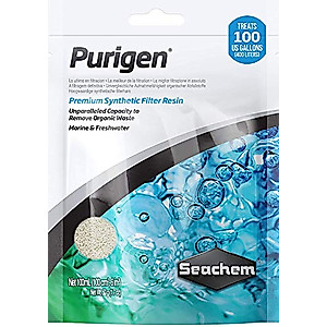 Pet Faves Seachem Purigen Organic Ultimate Filtration Resin 100ml (3 Pack) - Aquarium Fish Tank Filter Media for Freshwater & Saltwater with 10ct pet wipes