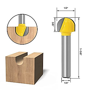 AXSDXA 15 Pcs Router Bits 1/4 Shank Router Bits Set Beginner Router Bit Kit for DIY, Woodworking Project with Storage Case