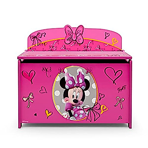 Delta Children Minnie Mouse Sleep & Play Toddler Bed and Toy Box -Bedroom Set