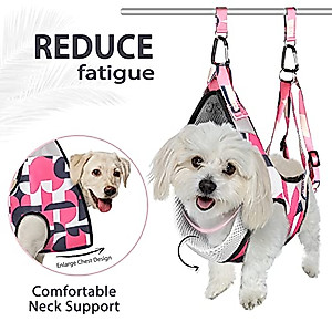 Supet Dog Grooming Hammock Harness for Small Medium Large Dog, Relaxation Pet Grooming Hammock for Cats & Dogs Adjustable Restraint Dog Hammock for Nail Trim Clip Dog Grooming Helper with Free Tools