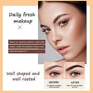 3 Pcs Waterproof Eyebrow Pencil Dark Brown, Premium Eye Brow Pencil Brn with Spoolie Brush, Longwearing for Perfect Brows, Professional, Precision, Defines, Universal Benefit Eyebrow Pencil, O'CHEAL