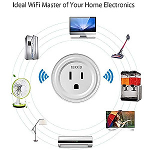 Raxxio Smart Plug, WiFi Outlet to Activate Your Devices with Wireless Control, Smart Outlet Socket Works with Mobile Apps, Amazon Alexa Smart Plugs, Google Home Smart Plugs, No Hub Required (2 Pack)