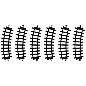 Club Pack of 12 Black Replacement Train Set Track Pieces 10"