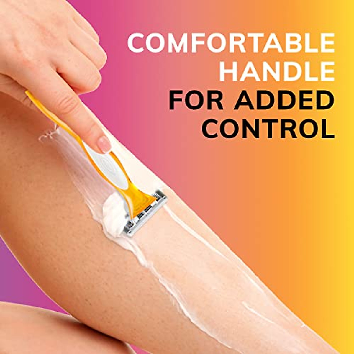 BIC Soleil Smooth Colors Women's Disposable Razors With Aloe Vera and vitamin E Lubricating Strip for Enhanced Glide, With 3 Blades, 14 Count