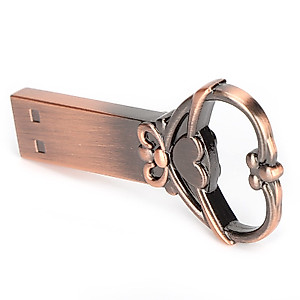 USB 2.0 Flash Drive, Waterproof Heart Shaped USB Memory Stick Pen Drive, Retro Novelty USB Storage Flah Drive Thumb Drive, Gift for Kids, Friends, Teachers(128GB)