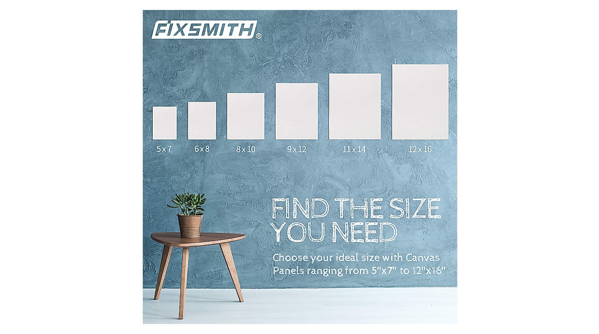 FIXSMITH 24-Pack Canvas Boards for Effortless Painting