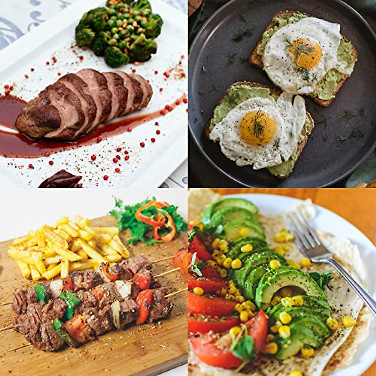 Electric Salt and Pepper Grinder Set Battery Powered with Light, Automatic One Hand Operation Pepper Mill with 5 Levels Adjustable Coarseness