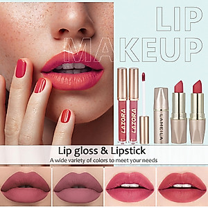 All in One Makeup Kit for Women Full Kit Includes Palette Foundation & Face Primer, Makeup Brush Makeup Sponge, Eyebrow Soap, Winged Eyeliner Stamp 20 Colors Eyeshadow Gift Set for Women, Girls & Teen