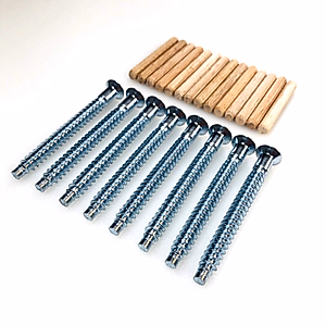 ReplacementScrews Hardware Kit Compatible with IKEA KALLAX 2 x 2 Shelf Unit 503.057.39 - All Screws (104321) and Dowels (101339)