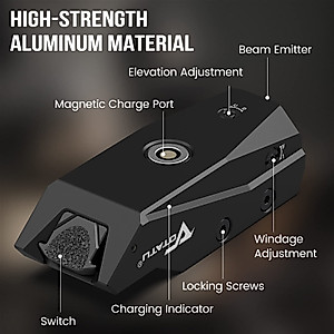 Votatu P4L-G Picatinny Laser Sight for Rifle, Tactical Green Laser Beam with Strobe Function, USB Magnetic Rechargeable