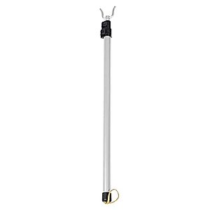 PATKAW Closet Reacher Pole 125X7X2.5cm Wardrobe Hanger Pole with Hook and Grip Handle Aluminum Alloy Clothing Hanger Telescopic Rod to Easily Reach Clothes and Closet Poles