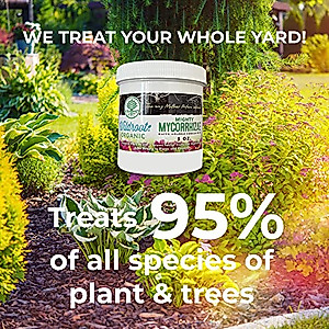 Wildroot Organic Mycorrhizae 16 Species Mycorrhizal Inoculant Drought Proof’s Plants &Trees, Saves Water & Precious Fertilizer, Root Stimulator Explodes Root Growth (5oz - 1055 Plants)