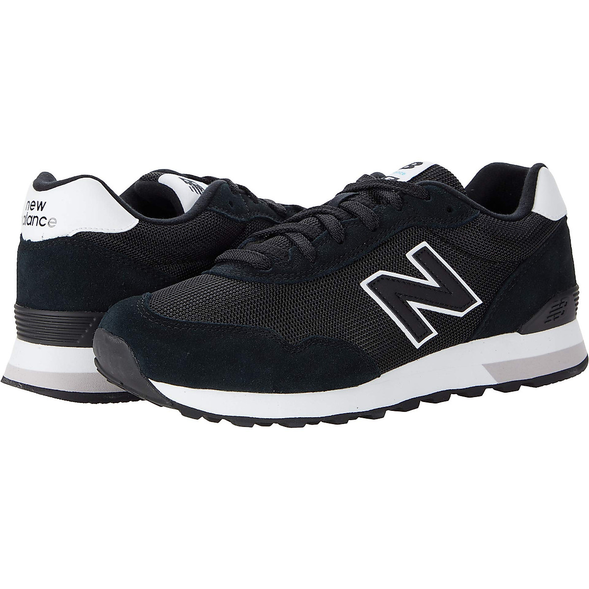 New Balance Women's 515 V3 Sneaker, Black/Nb White, 8