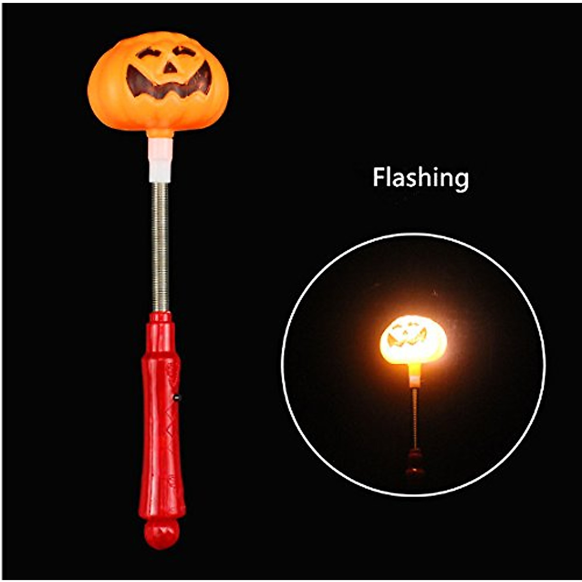 Halloween Pumpkin Flashlight Festival Party Cheer Props 3pcs/Set