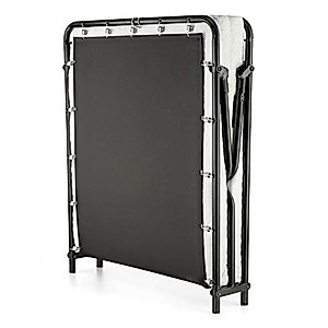 Guest Folding Bed Cot - with Memory Foam Mattress Compact, Portable & Lightweight Folding Bed Frame with Thick Memory Foam Mattress for Spare Bedroom & Office (31 inch)