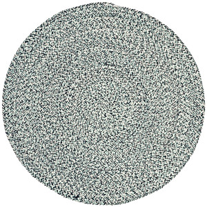 SAFAVIEH Braided Collection 6' Round Aqua / Ivory BRD701J Handmade Country Cottage Reversible Cotton Area Rug