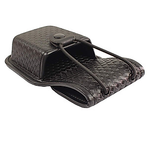 ROCOTACTICAL Basketweave Radio Pouch, Universal Radio Holder Pouch for Law Enforcement Duty Belt