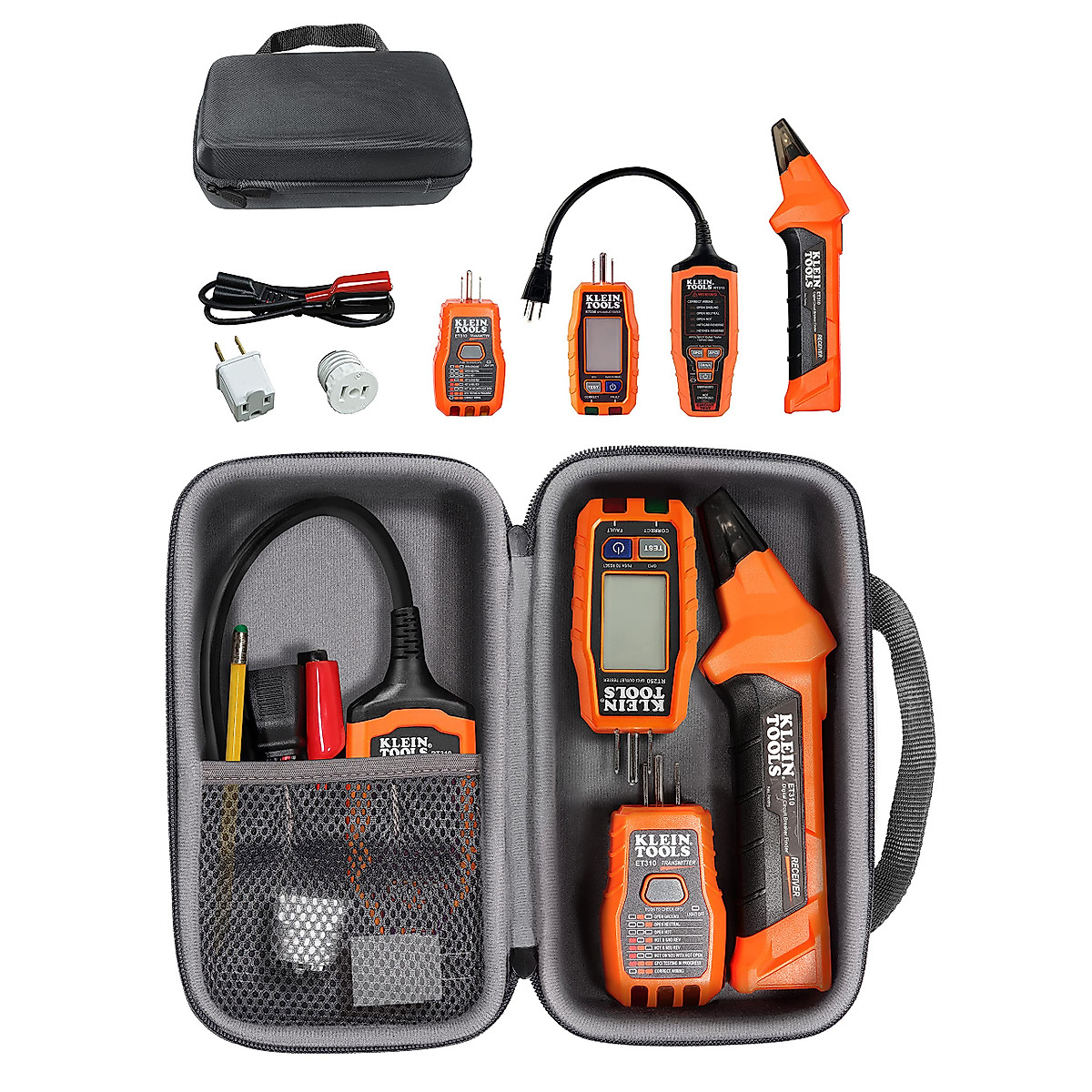 CaseSack case for Klein Tools ET310 AC Circuit Breaker Finder, Integrated GFCI Outlet Tester, RT310 Receptacle and Accessory Kit, 80016