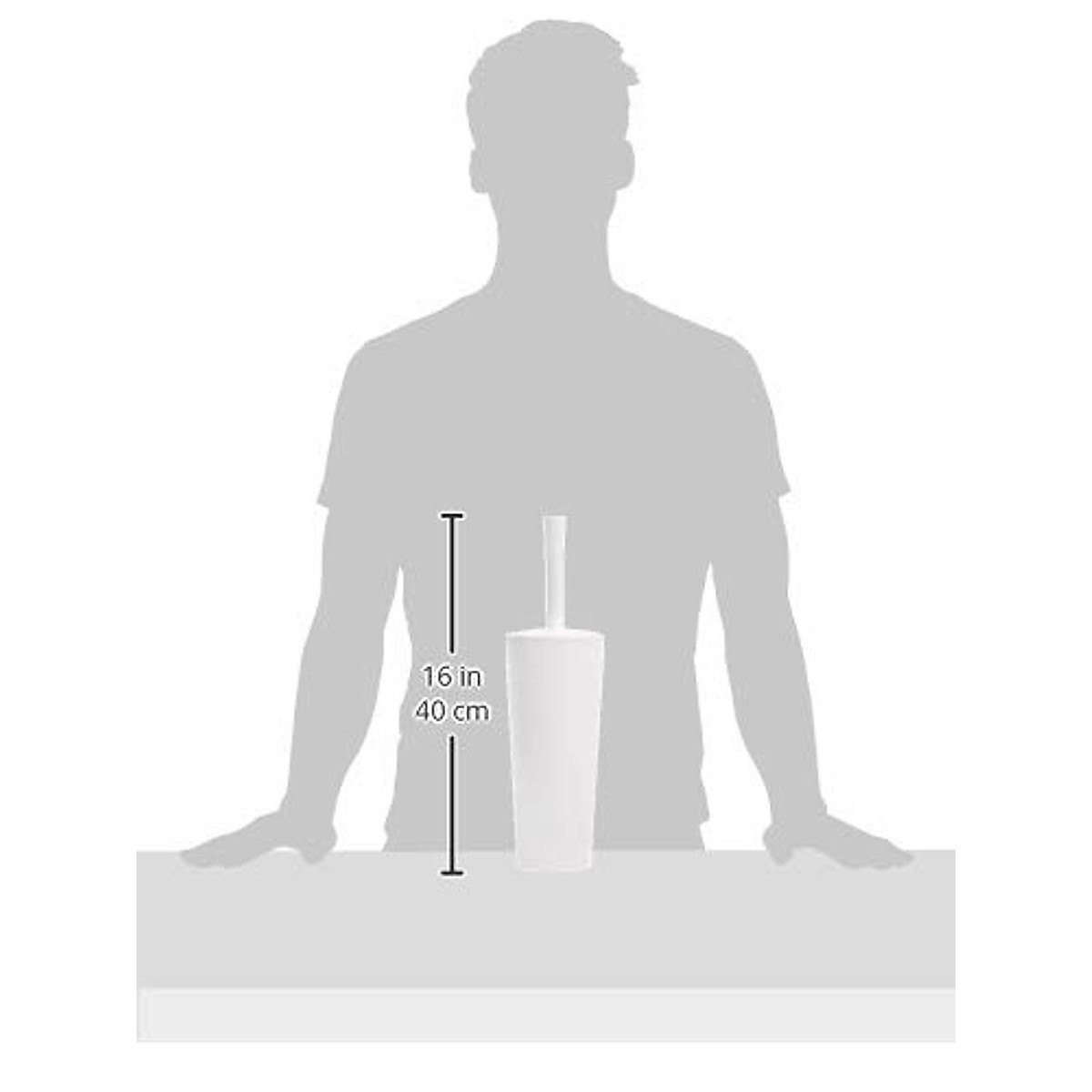 AmazonCommercial Toilet Brush and Holder Set - 4-pack