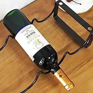 2-Tier Stackable Freestanding Wine Rack,Standing Bottles Holder Organizer,Wine Storage Shelf,Tabletop Stackable Wine Rack,Perfect for Bar,Wine Cellar,Basement,Cabinet,Pantry, etc,Hold 8 Bottles,Bronze