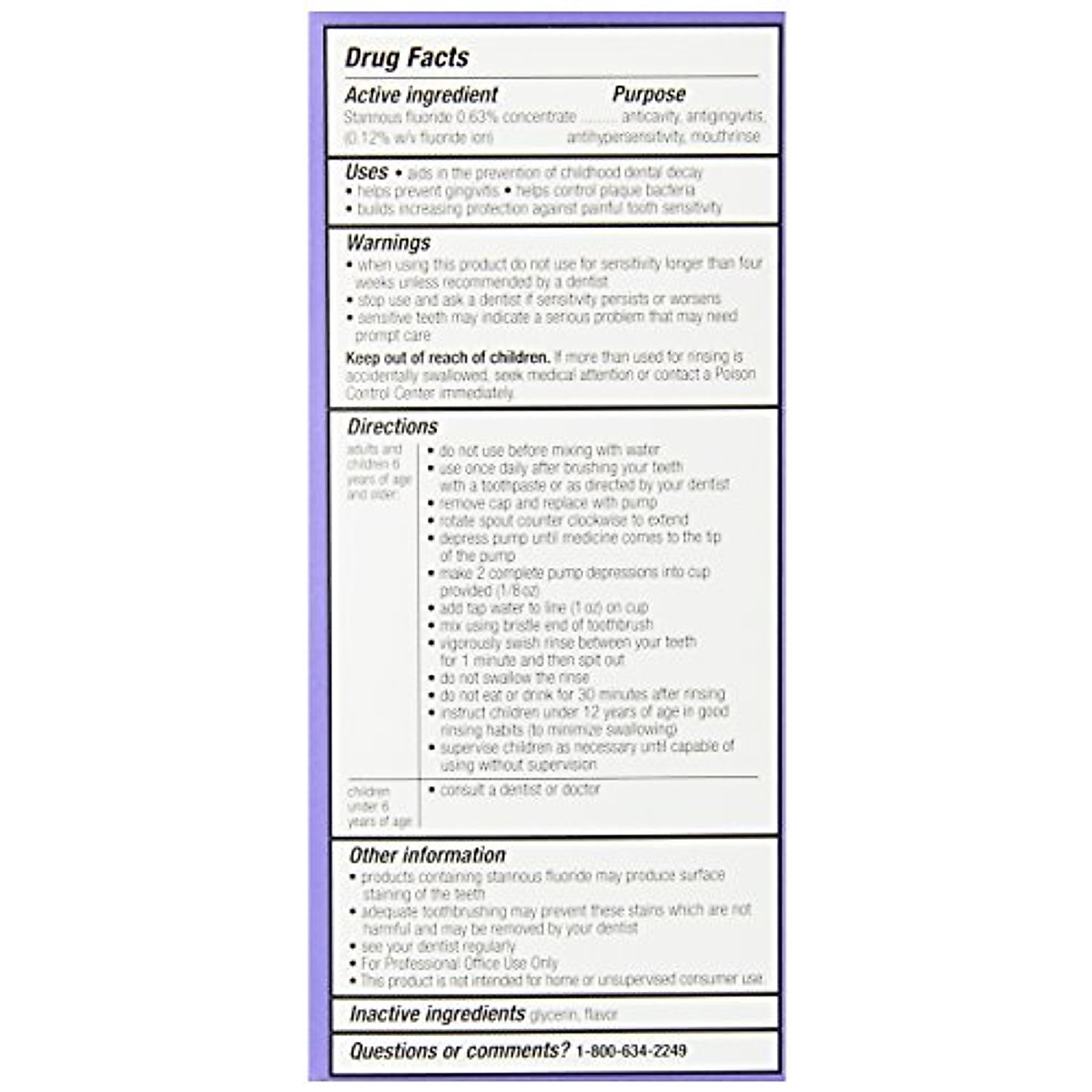 3M ESPE 12105F PerioMed 0.63% Stannous Fluoride Oral Rinse Concentrate Refill, Tropical Fruit Flavor, 10 oz. Bottle with Pump