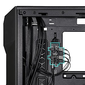 Cooler Master TD300 Mesh Micro-ATX Tower with Polygonal Mesh Front ana Removable Top Panel, ARGB/PWM Hub Tempered Glass, Dual Sickleflow PWM ARGB Lighting Fans