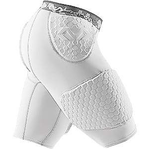 McDavid Compression Padded Shorts with HEX Pads. Hip, Tailbone, Thigh Padding. Girdle Tights for Men and Women. Football, Lacrosse, Hockey, Basketball Snowboarding