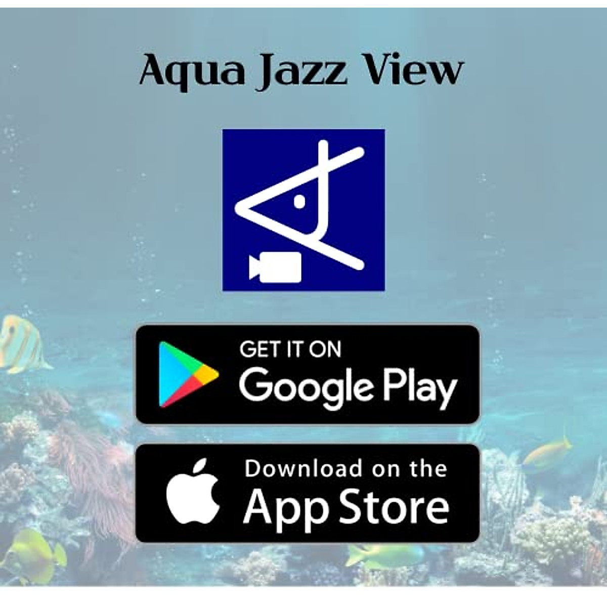 Aqua Jazz [AquaJazzView10] 1080P WiFi Camera Indoor, Pet Cam, Aquarium, Reef, Coral, Fish Monitor Cam, Mobile App, Wireless IP Camera, Hidden Camera, Spy Camera, white