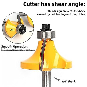 TOOLDO Router Bit Set 35 Pcs 1/4 inch Shank, Professional Router Bit Kit for DIY, Woodworking Project, High Grade